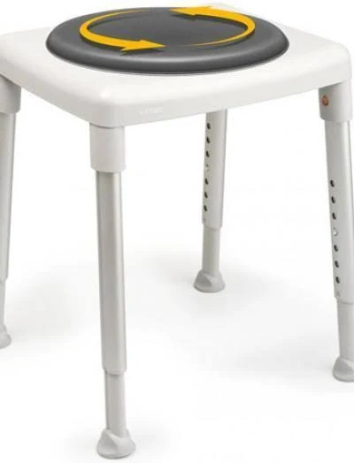 Etac Smart Shower Stool with Swivel Pad Rectangle, Grey