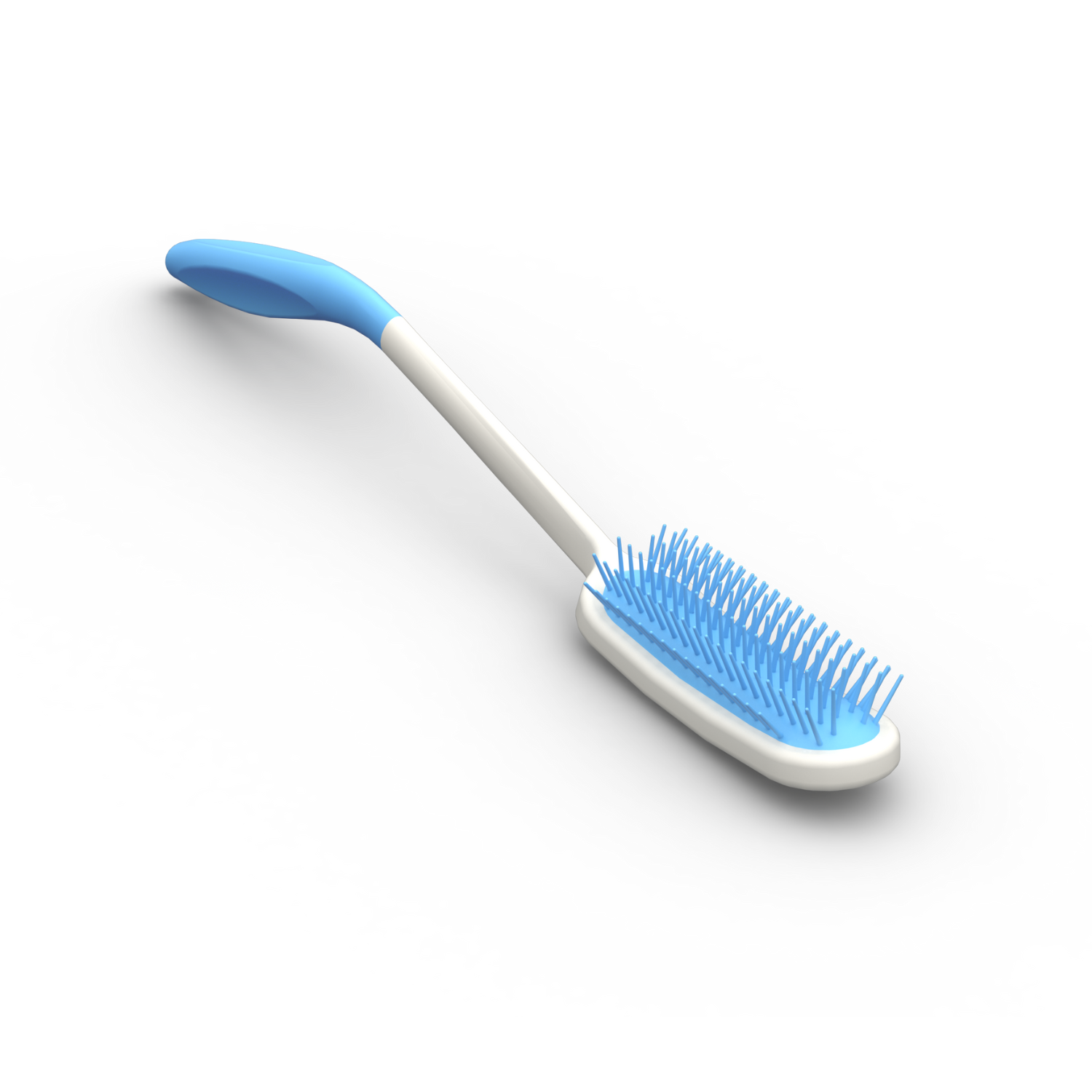 REDGUM LONG HANDLE HAIR BRUSH WITH COMFORT GRIP HANDLE IN DISPLAY PACK