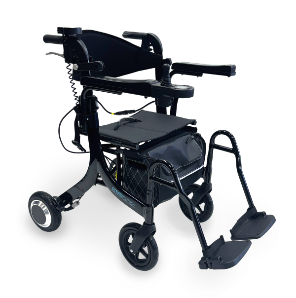 Redgum STEADY STRIDE Folding Electric Walker / Transport Chair / Power